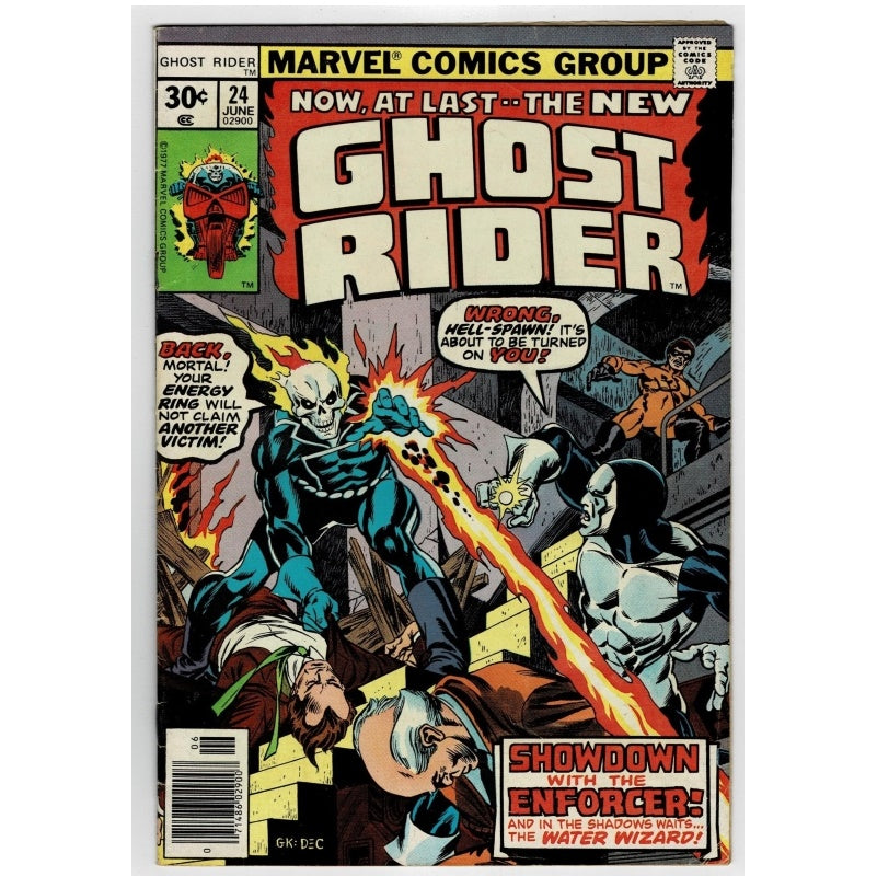Ghost Rider 24 Vol 1 The Enforcer! Marvel Comic 1977 – Get Lucky Vintage