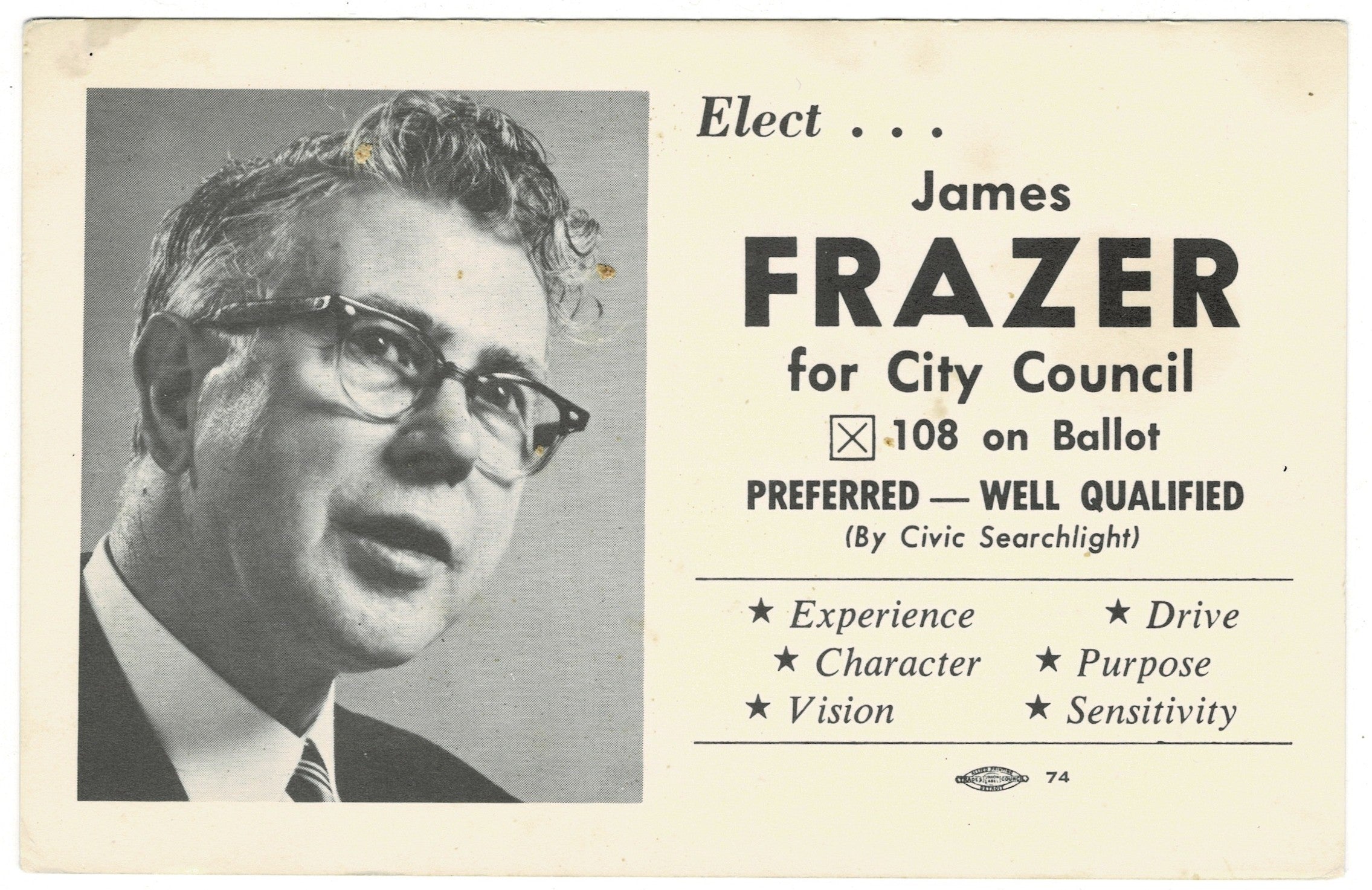 Vintage Political Postcard Mid-Century Campaign Mailer Detroit Michigan ...