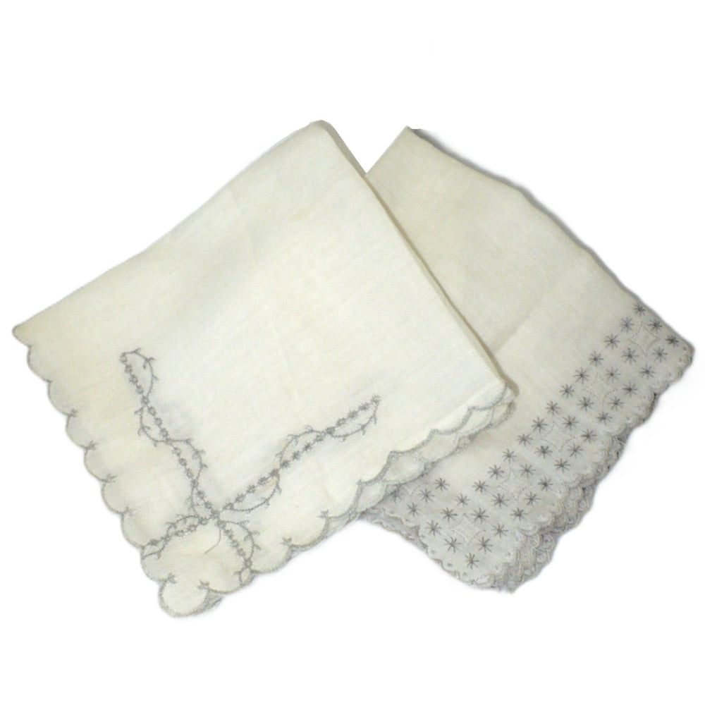 1950s Pair Vintage Scalloped Edge Church Hankies Hnadkerchiefs – Get ...